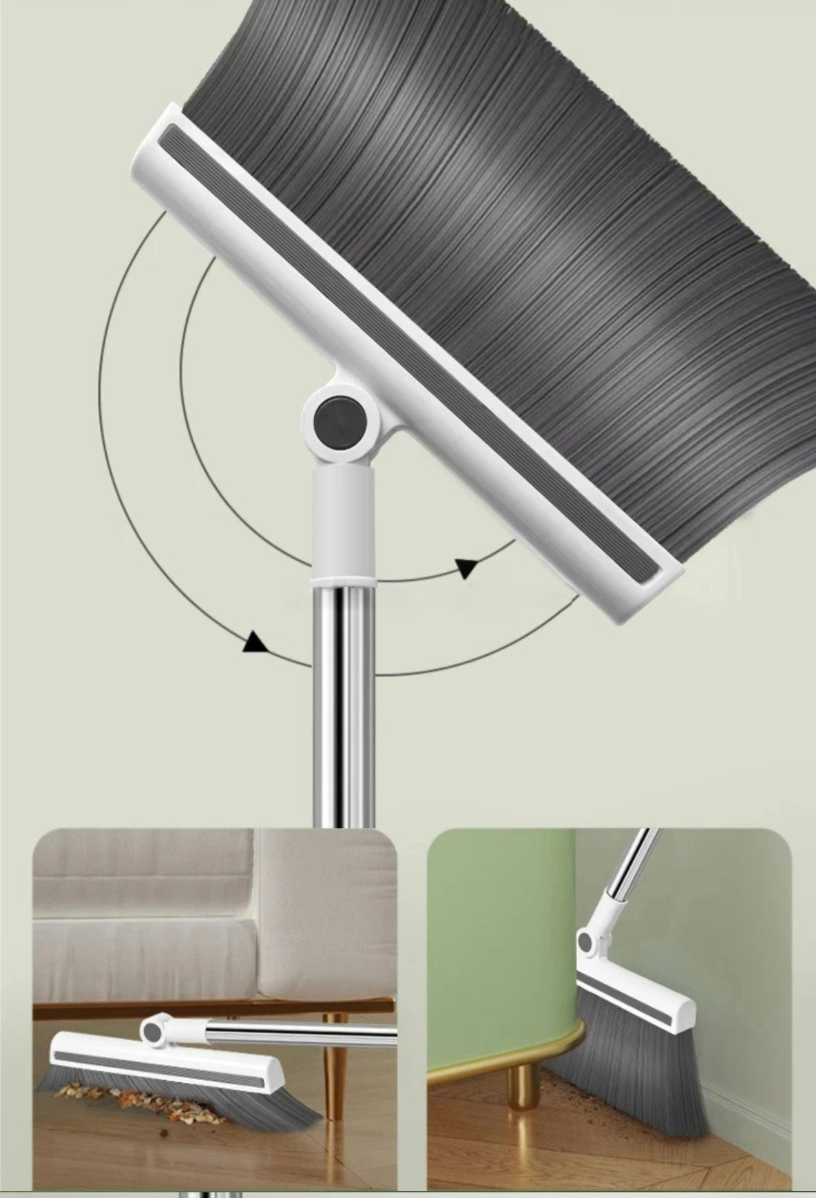 Stainless steel Foldable rotating broom, brush and dustpan (3sets ...