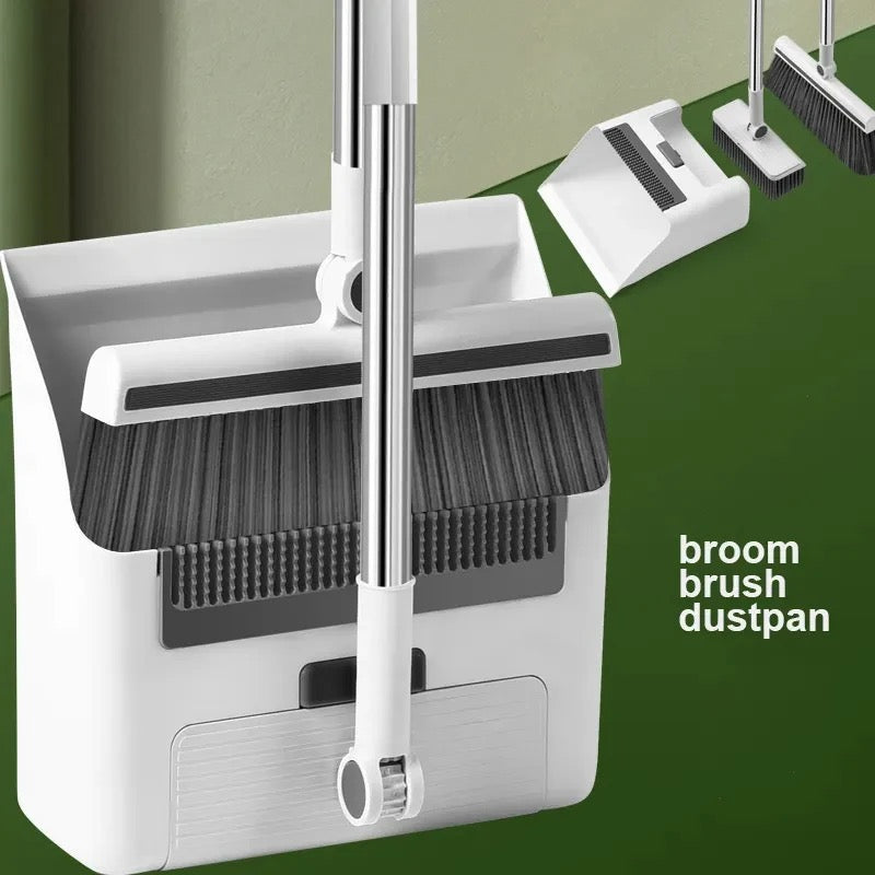 Stainless steel Foldable rotating broom, brush and dustpan (3sets ...